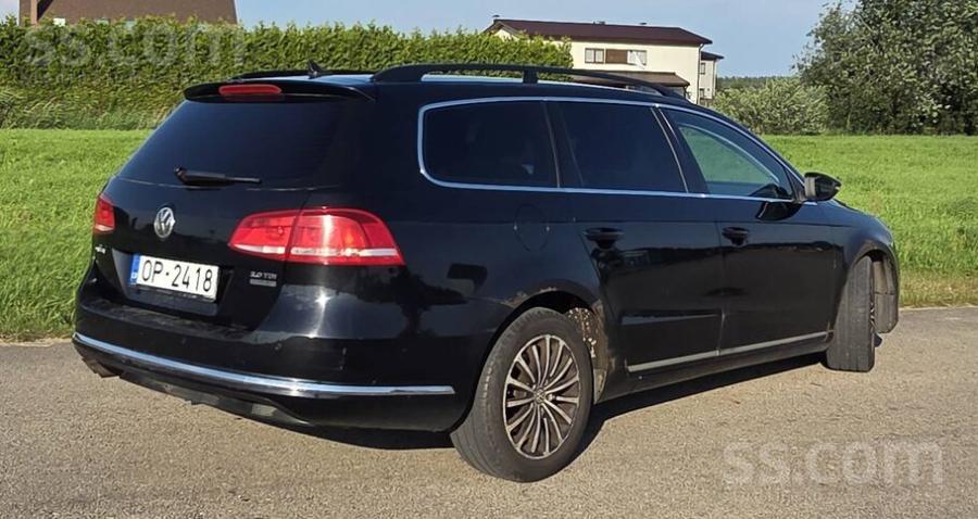 Black Volkswagen Passat B7 2012 in Riga, with an engine capacity of 2.00 L and mileage of 251 thousand km for 5100 €, photo 6 on AUTOMOTO.COM.LV