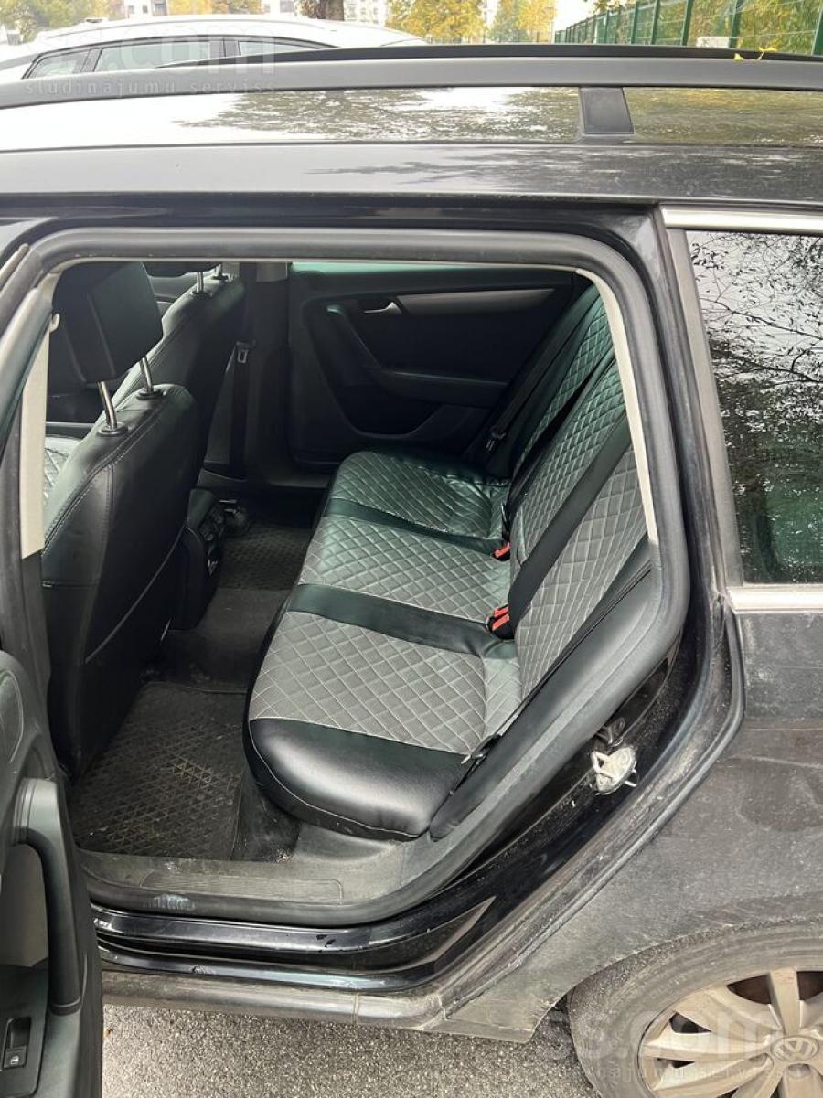 Black Volkswagen Passat B7 2014 in Riga, with an engine capacity of 2.00 L and mileage of 628 thousand km for 1500 €, photo 8 on AUTOMOTO.COM.LV