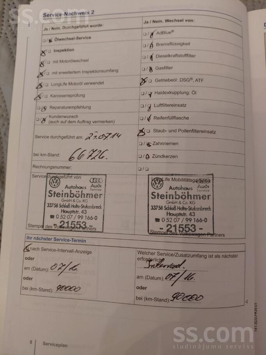 Brūns Volkswagen Passat B7 2013 Rīga, ar dzinēja tilpumu 2.00 L un nobraukumu 354 tūkst. km par 4100 €, foto 16 vietnē AUTOMOTO.COM.LV
