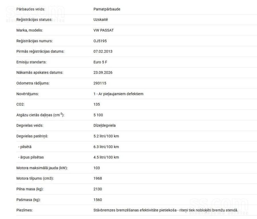 Pelēks Volkswagen Passat B7 2013 Rīga, ar dzinēja tilpumu 2.00 L un nobraukumu 299 tūkst. km par 4590 €, foto 16 vietnē AUTOMOTO.COM.LV