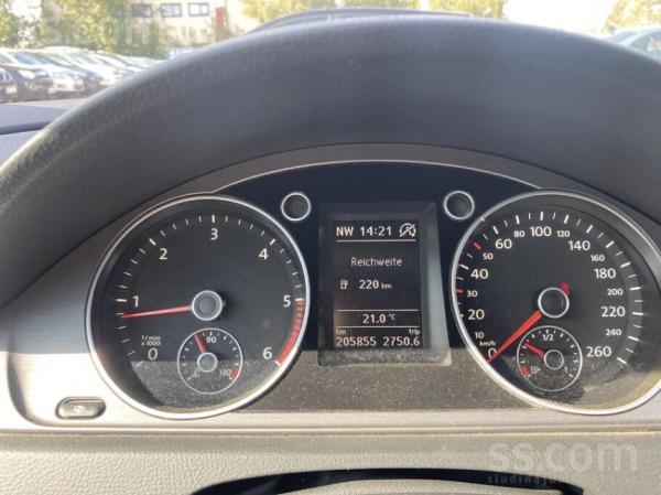 Grey Volkswagen Passat B7 2011 in Riga, with an engine capacity of 1.60 L and mileage of 206 thousand km for 6200 €, photo 9 on AUTOMOTO.COM.LV