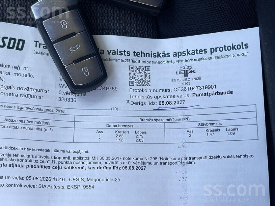 Pelēks Volkswagen Passat B7 2011 Rīga, ar dzinēja tilpumu 2.00 L un nobraukumu 330 tūkst. km par 3500 €, foto 11 vietnē AUTOMOTO.COM.LV