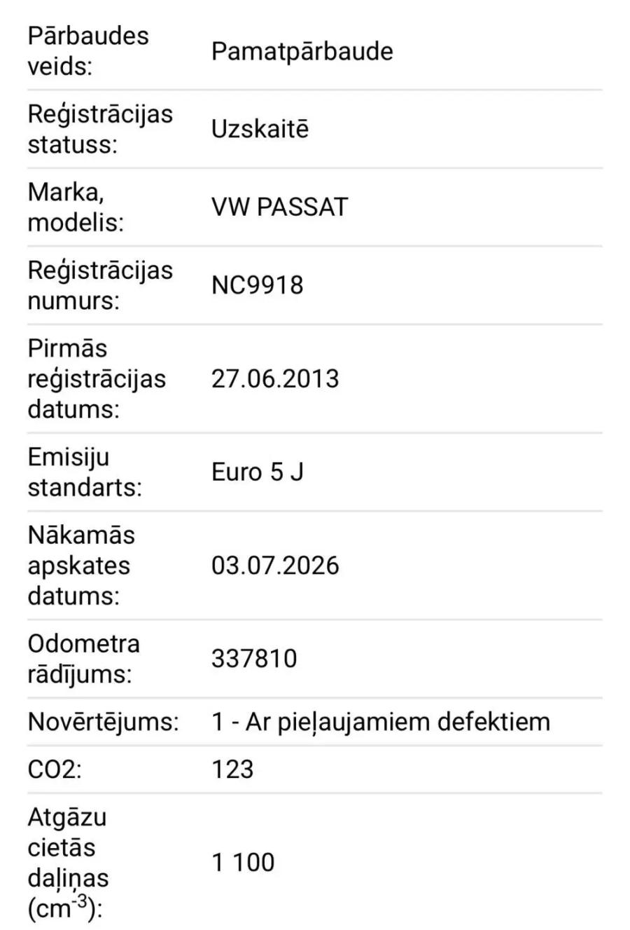 Серый Фольксваген Пассат Б7 2013 в Рига, объемом двигателя 2.00 л и пробегом 339 тыс. км за 4290 €, фото 37 на AUTOMOTO.COM.LV
