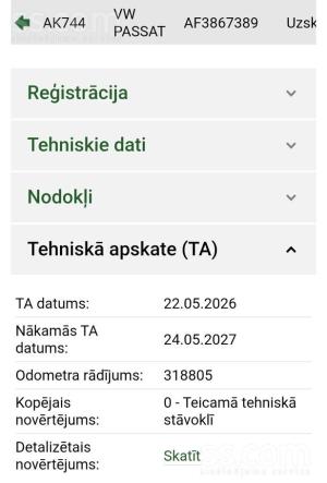 Pelēks Volkswagen Passat B7 2014 Rīga, ar dzinēja tilpumu 2.00 L un nobraukumu 320 tūkst. km par 4600 €, foto 11 vietnē AUTOMOTO.COM.LV