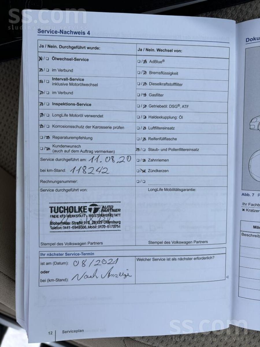 Фольксваген Пассат Б7 2012 в Огре, объемом двигателя 1.40 л и пробегом 232 тыс. км за 6290 €, фото 21 на AUTOMOTO.COM.LV