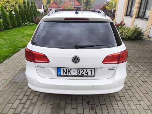 White Volkswagen Passat B7 2012 in Preili, with an engine capacity of 2.00 L and mileage of 297 thousand km for 6500 €, photo 6 on AUTOMOTO.COM.LV