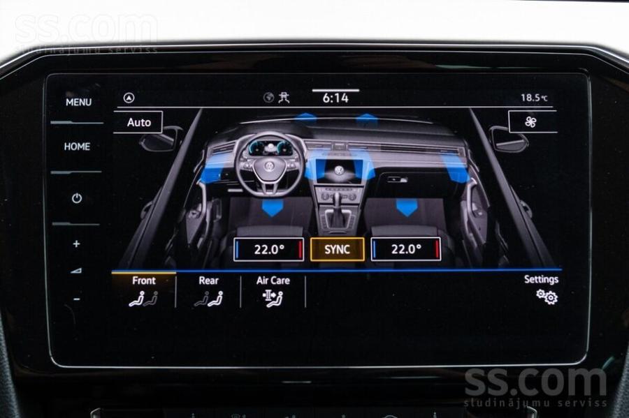 Black Volkswagen Passat B8 2019 in Riga, with an engine capacity of 1.50 L and mileage of 126 thousand km for 18950 €, photo 14 on AUTOMOTO.COM.LV
