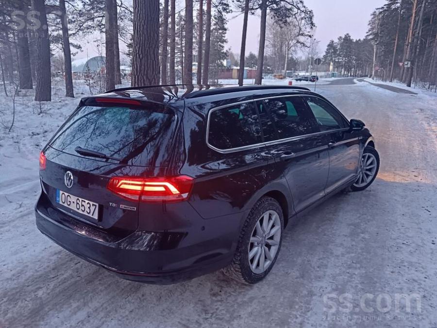 Black Volkswagen Passat B8 2015 in Valmiera, with an engine capacity of 2.00 L and mileage of 321 thousand km for 10200 €, photo 5 on AUTOMOTO.COM.LV
