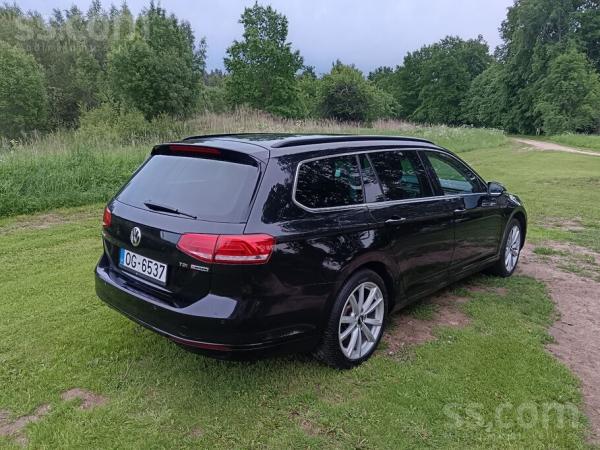 Black Volkswagen Passat B8 2015 in Valmiera, with an engine capacity of 2.00 L and mileage of 321 thousand km for 8500 €, photo 7 on AUTOMOTO.COM.LV