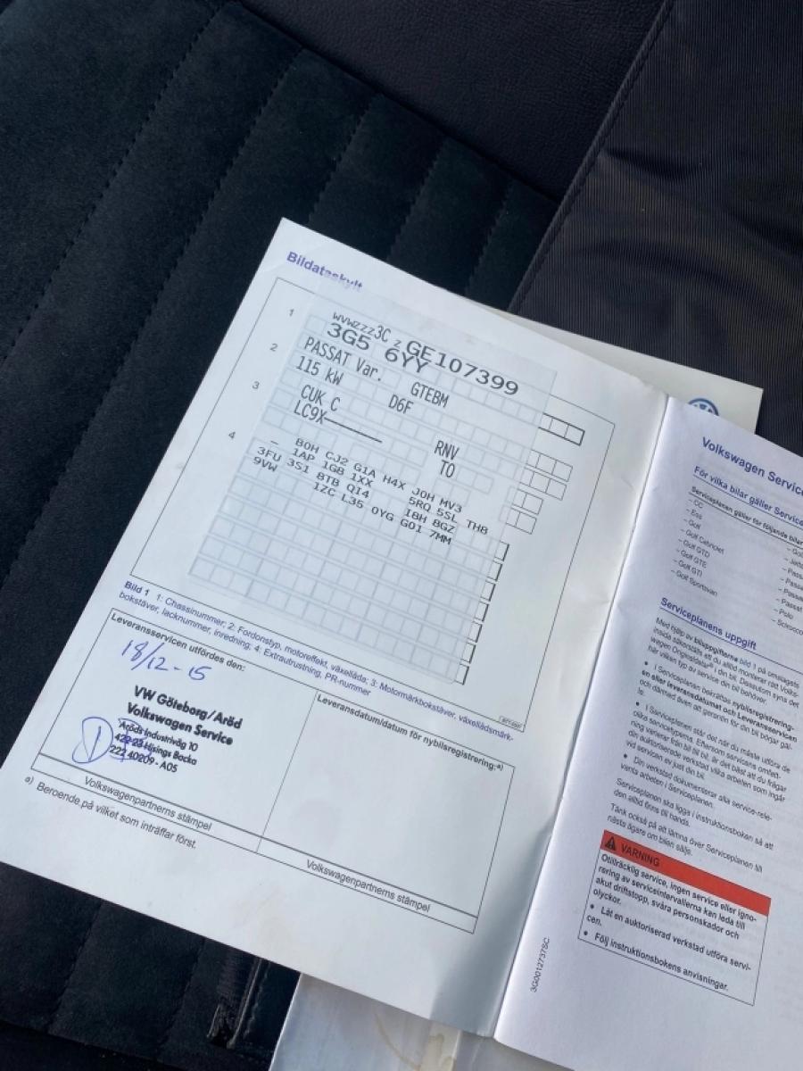 Black Volkswagen Passat B8 2015 in Riga, with an engine capacity of 1.40 L and mileage of 158 thousand km for 14750 €, photo 23 on AUTOMOTO.COM.LV