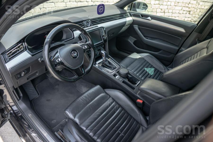 Black Volkswagen Passat B8 2015 in Liepaja, with an engine capacity of 1.40 L and mileage of 273 thousand km for 12500 €, photo 11 on AUTOMOTO.COM.LV