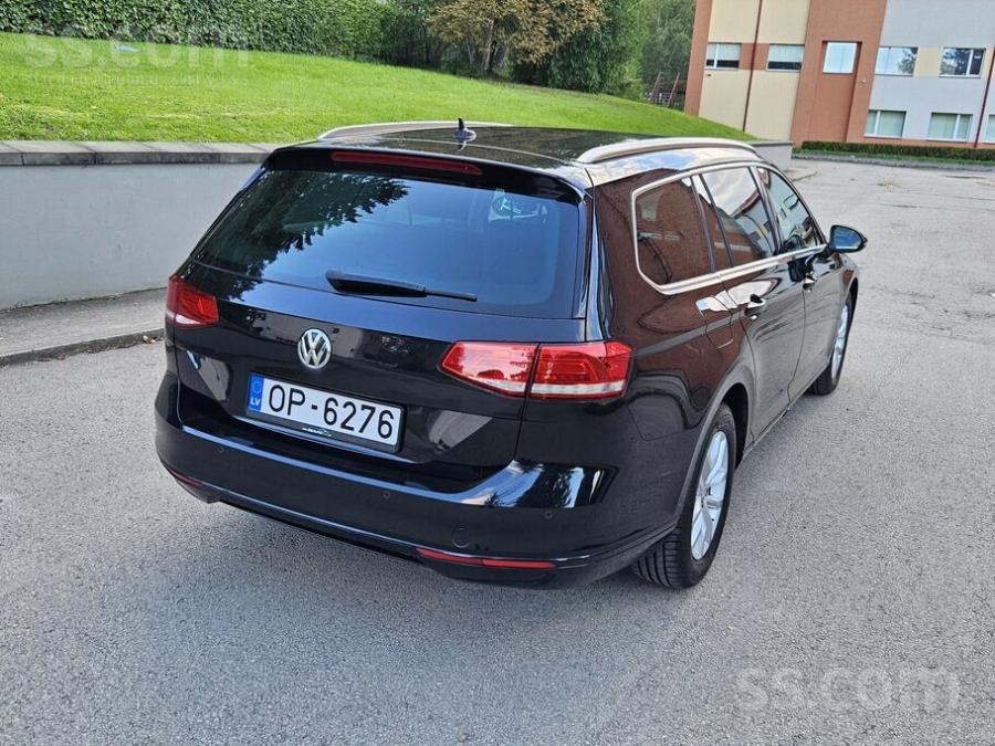 Black Volkswagen Passat B8 2015 in Jekabpils, with an engine capacity of 2.00 L and mileage of 263 thousand km for 9490 €, photo 9 on AUTOMOTO.COM.LV