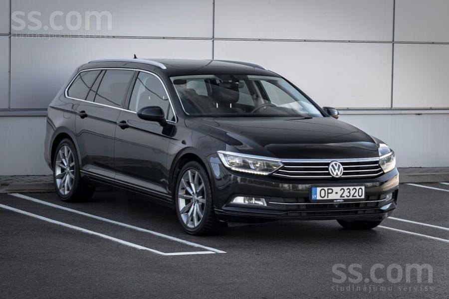 Black Volkswagen Passat B8 2015 in Riga, with an engine capacity of 1.60 L and mileage of 263 thousand km for 9490 €, photo 4 on AUTOMOTO.COM.LV