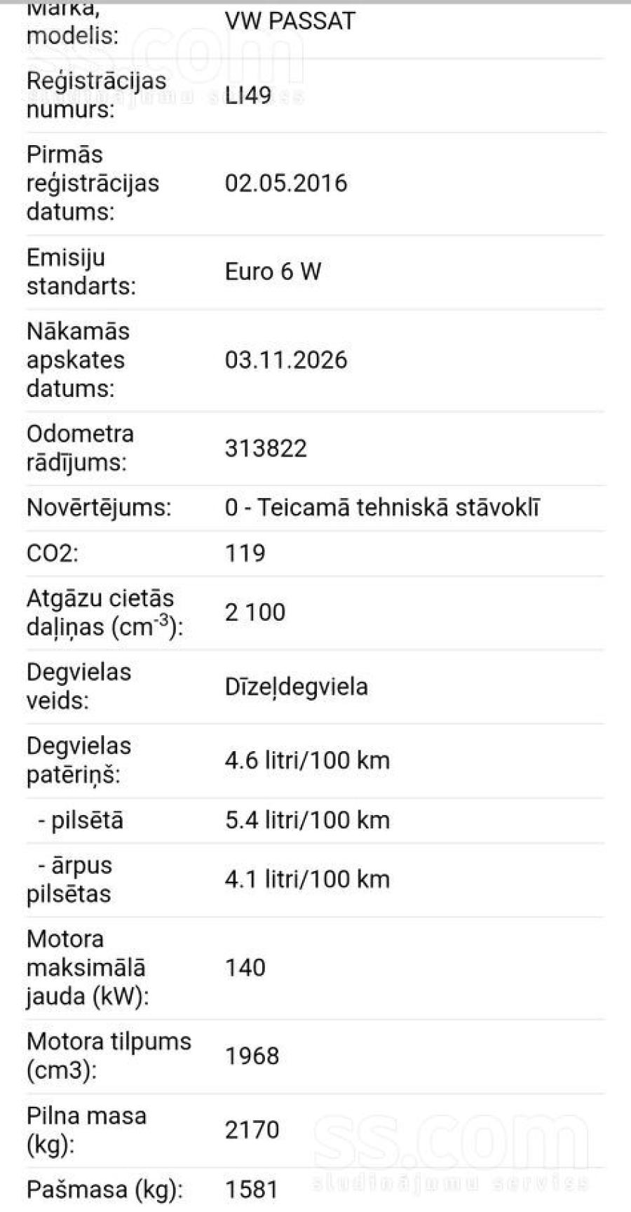 Melns Volkswagen Passat B8 2016 Valmiera, ar dzinēja tilpumu 2.00 L un nobraukumu 314 tūkst. km par 9700 €, foto 21 vietnē AUTOMOTO.COM.LV
