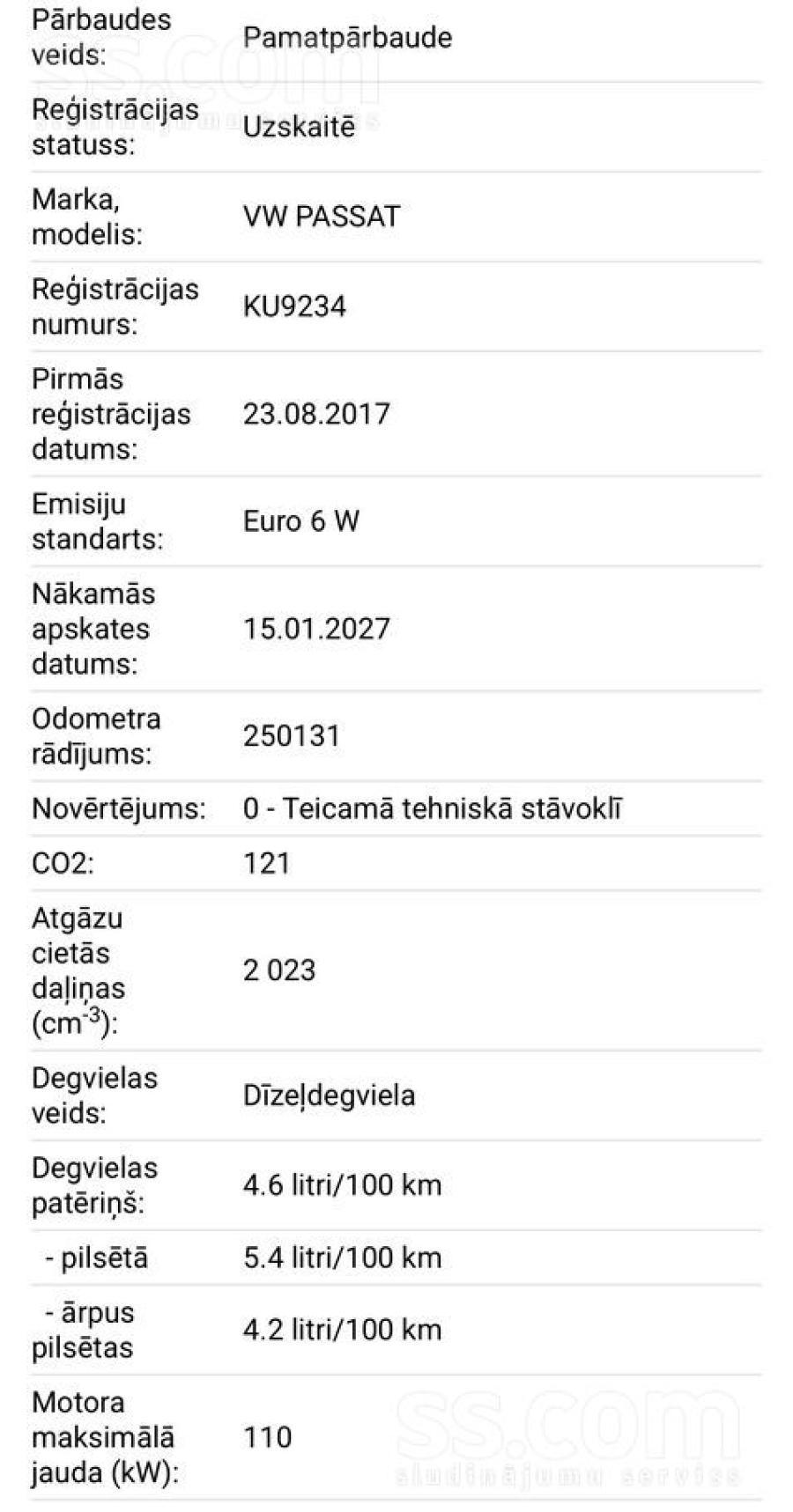 Черный Фольксваген Пассат Б8 2017 в Елгава, объемом двигателя 2.00 л и пробегом 262 тыс. км за 13600 €, фото 15 на AUTOMOTO.COM.LV