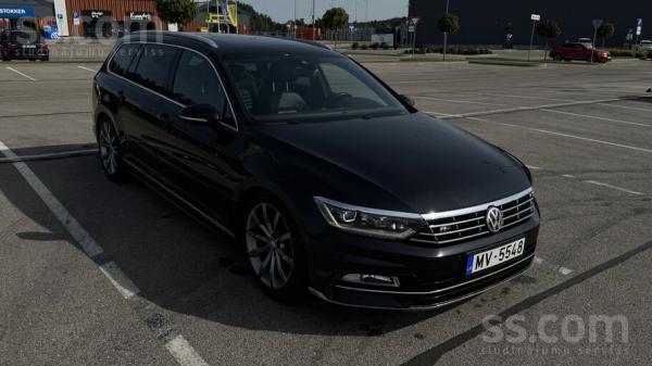 Black Volkswagen Passat B8 2017 in Riga, with an engine capacity of 2.00 L and mileage of 224 thousand km for 16900 €, photo 3 on AUTOMOTO.COM.LV