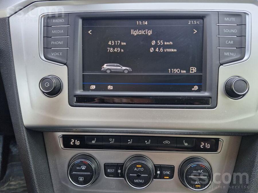 Melns Volkswagen Passat B8 2017 Valmiera, ar dzinēja tilpumu 2.00 L un nobraukumu 167 tūkst. km par 9990 €, foto 8 vietnē AUTOMOTO.COM.LV