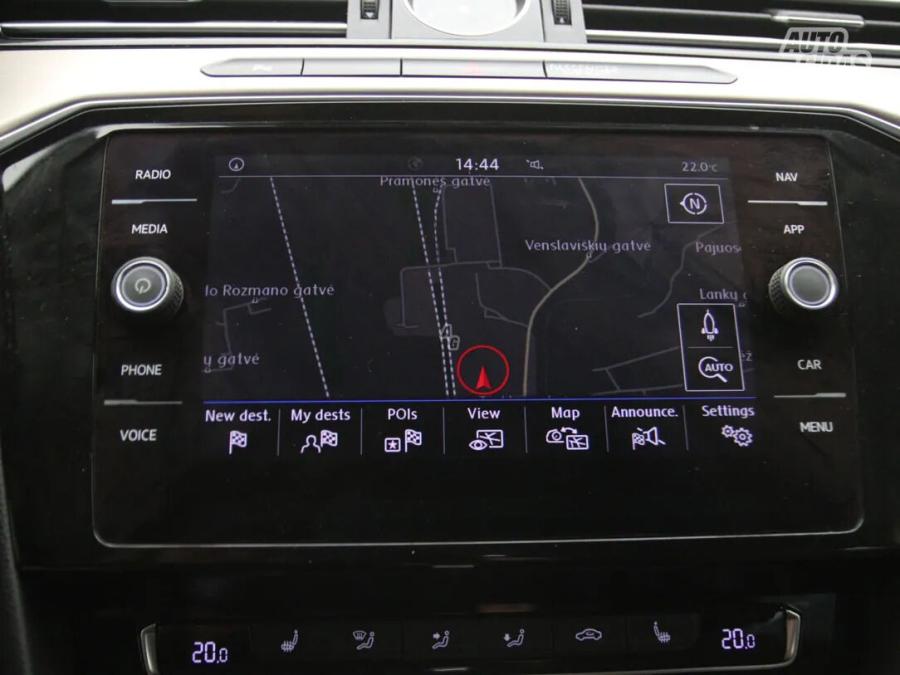 Black Volkswagen Passat B8 2018 in Vilnius, with an engine capacity of 1.60 L and mileage of 131 thousand km for 14999 €, photo 25 on AUTOMOTO.COM.LV