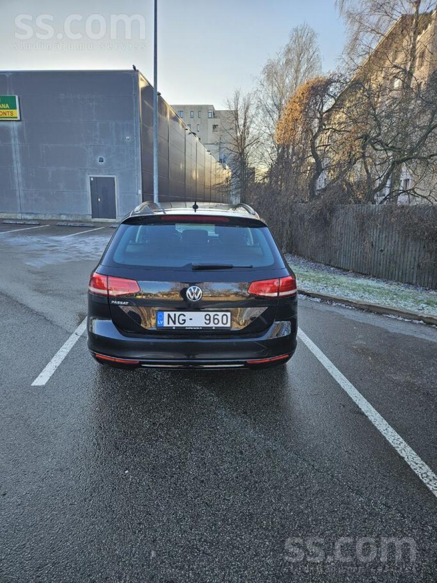 Black Volkswagen Passat B8 2018 in Riga, with an engine capacity of 1.60 L and mileage of 185 thousand km for 11555 €, photo 4 on AUTOMOTO.COM.LV