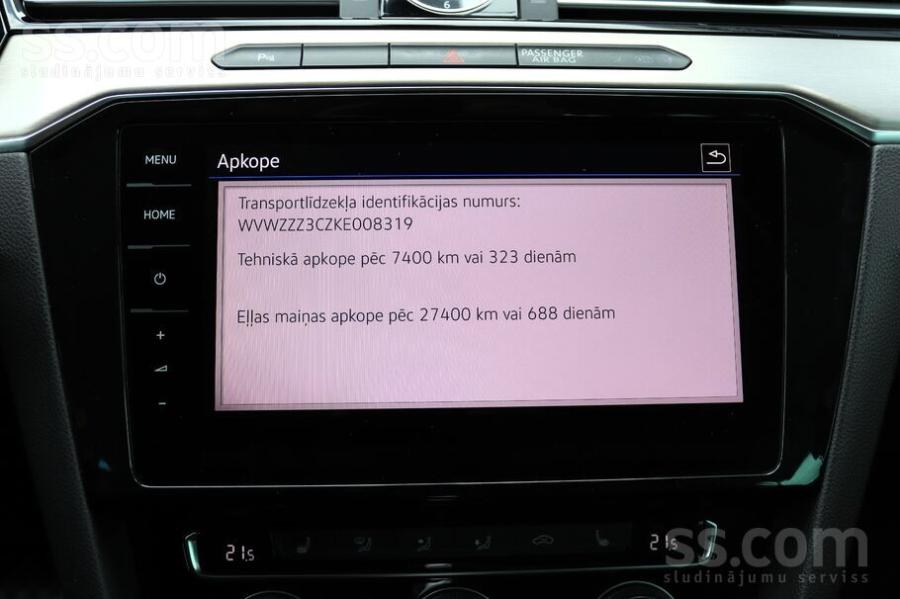 Melns Volkswagen Passat B8 2019 Rīga, ar dzinēja tilpumu 2.00 L un nobraukumu 224 tūkst. km par 13490 €, foto 19 vietnē AUTOMOTO.COM.LV