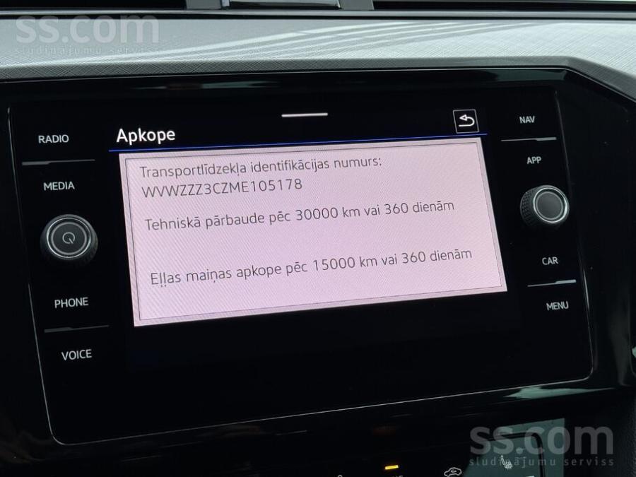 Черный Фольксваген Пассат Б8 2021 в Валмиера, объемом двигателя 2.00 л и пробегом 128 тыс. км за 16900 €, фото 19 на AUTOMOTO.COM.LV