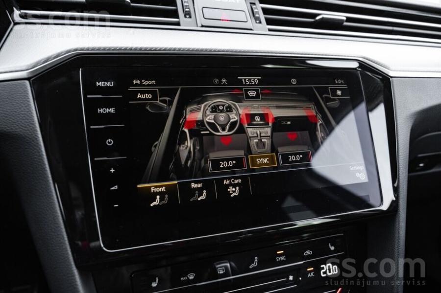 Black Volkswagen Passat B8 2022 in Riga, with an engine capacity of 2.00 L and mileage of 143 thousand km for 24500 €, photo 26 on AUTOMOTO.COM.LV