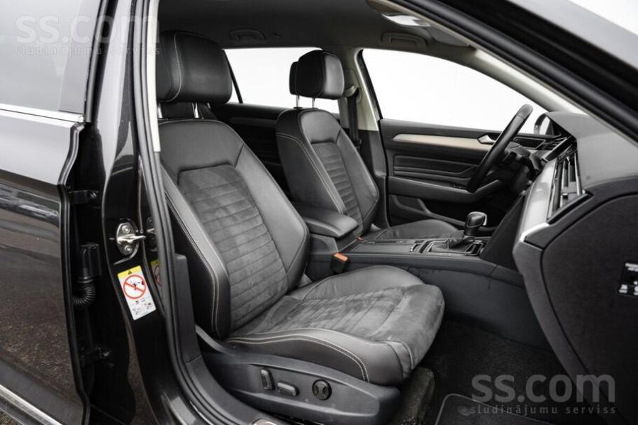 Black Volkswagen Passat B8 2022 in Riga, with an engine capacity of 2.00 L and mileage of 155 thousand km for 22900 €, photo 10 on AUTOMOTO.COM.LV