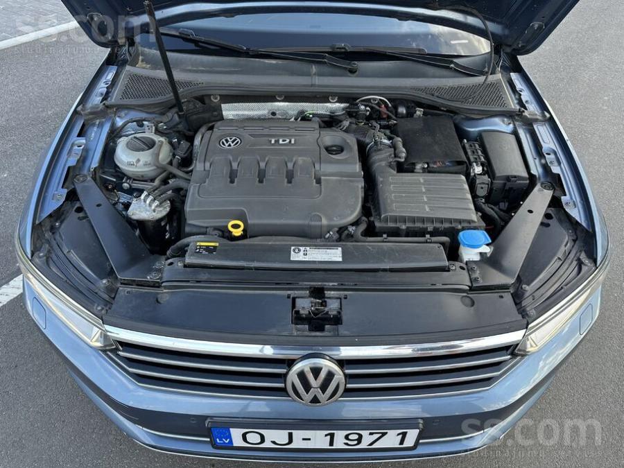 Blue Volkswagen Passat B8 2015 in Riga, with an engine capacity of 2.00 L and mileage of 283 thousand km for 8400 €, photo 9 on AUTOMOTO.COM.LV