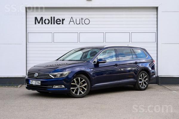 Blue Volkswagen Passat B8 2019 in Riga, with an engine capacity of 2.00 L and mileage of 153 thousand km for 12950 €, photo 1 on AUTOMOTO.COM.LV