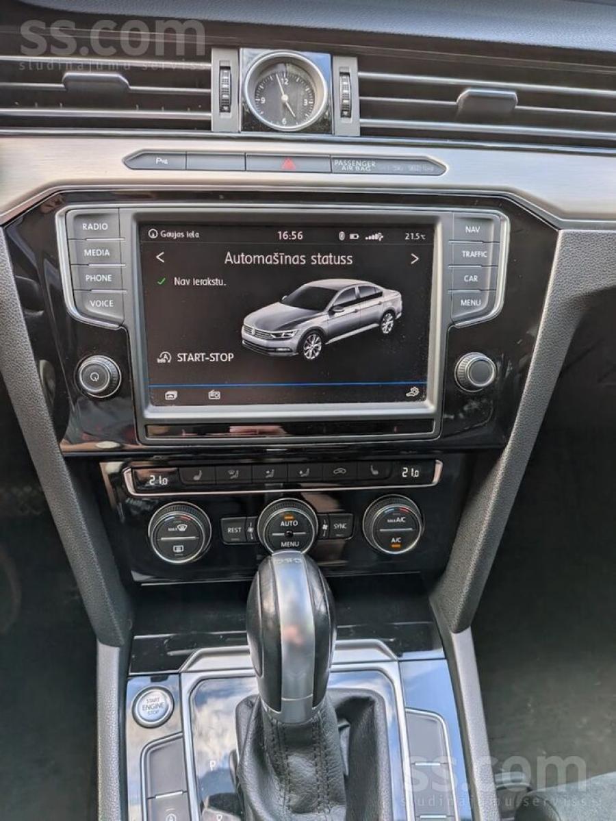 Brown Volkswagen Passat B8 2017 in Riga, with an engine capacity of 2.00 L and mileage of 275 thousand km for 11200 €, photo 15 on AUTOMOTO.COM.LV