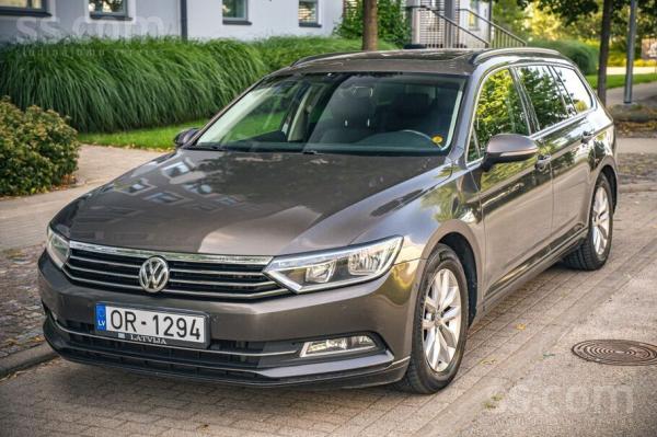 Brown Volkswagen Passat B8 2015 in Riga, with an engine capacity of 1.60 L and mileage of 312 thousand km for 6590 €, photo 1 on AUTOMOTO.COM.LV
