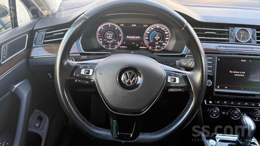 Brown Volkswagen Passat B8 2015 in Liepaja, with an engine capacity of 2.00 L and mileage of 244 thousand km for 11350 €, photo 16 on AUTOMOTO.COM.LV