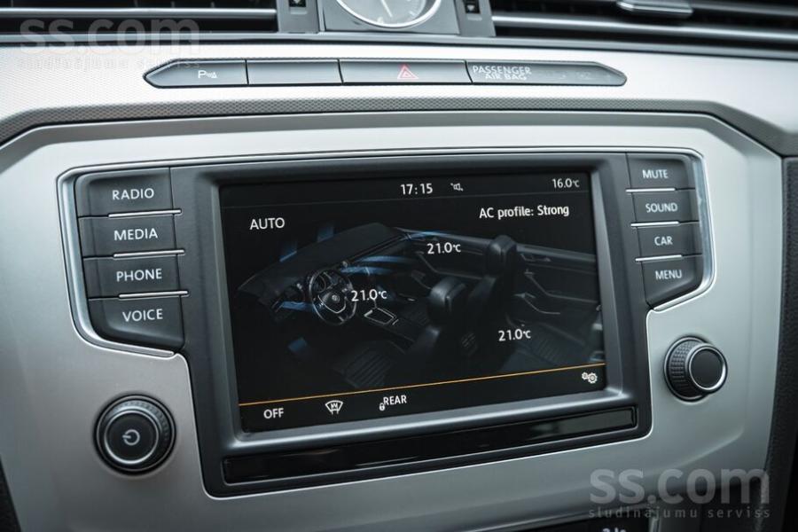 Grey Volkswagen Passat B8 2015 in Riga, with an engine capacity of 2.00 L and mileage of 0 thousand km for 7250 €, photo 27 on AUTOMOTO.COM.LV