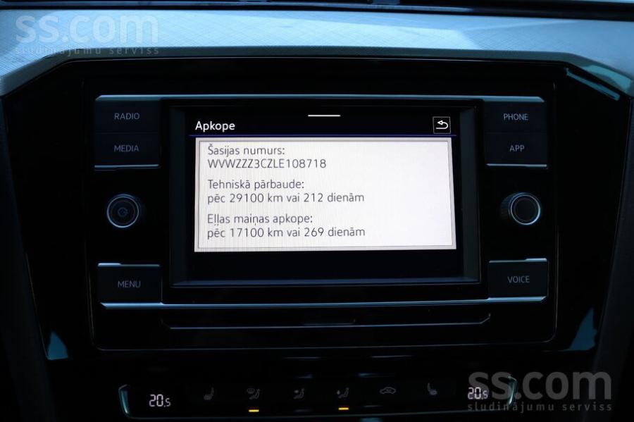 Pelēks Volkswagen Passat B8 2020 Rīga, ar dzinēja tilpumu 1.50 L un nobraukumu 61 tūkst. km par 17990 €, foto 18 vietnē AUTOMOTO.COM.LV
