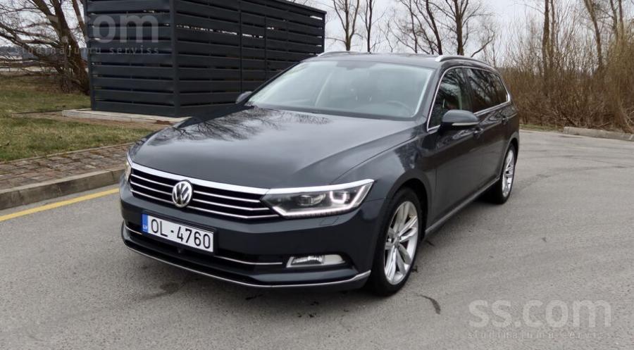 Grey Volkswagen Passat B8 2015 in Riga, with an engine capacity of 2.00 L and mileage of 363 thousand km for 9800 €, photo 1 on AUTOMOTO.COM.LV