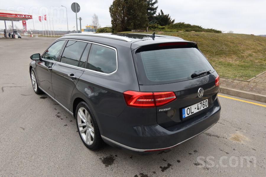 Grey Volkswagen Passat B8 2015 in Riga, with an engine capacity of 2.00 L and mileage of 363 thousand km for 9800 €, photo 6 on AUTOMOTO.COM.LV