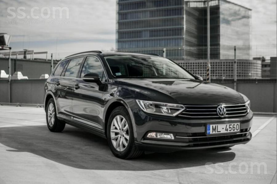 Grey Volkswagen Passat B8 2015 in Riga, with an engine capacity of 2.00 L and mileage of 286 thousand km for 7450 €, photo 1 on AUTOMOTO.COM.LV
