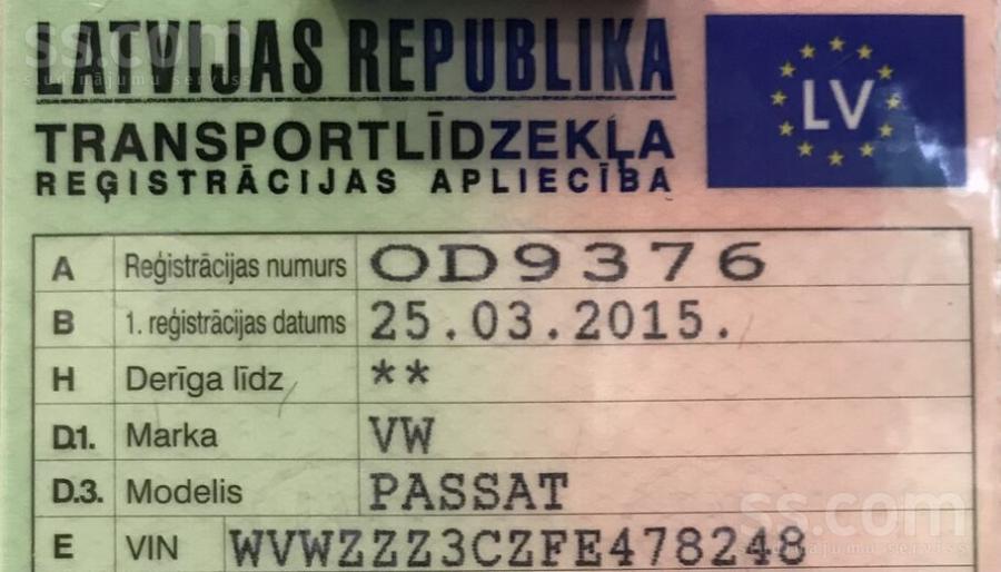 Серый Фольксваген Пассат Б8 2015 в Рига, объемом двигателя 2.00 л и пробегом 292 тыс. км за 8480 €, фото 34 на AUTOMOTO.COM.LV