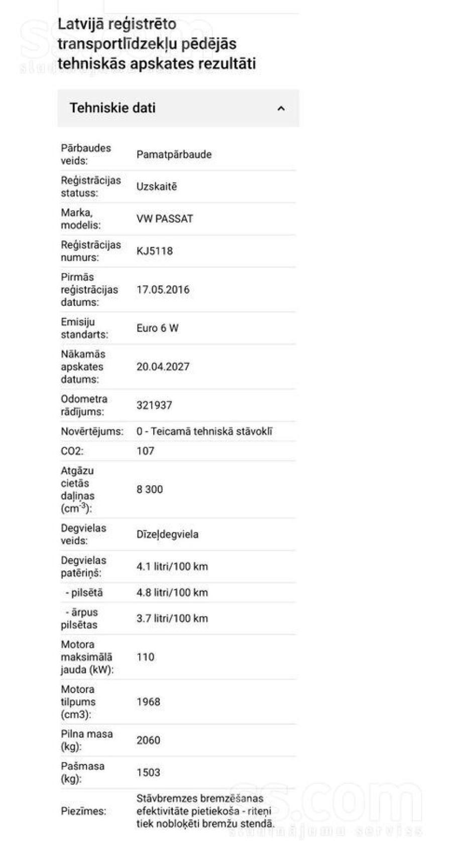 Pelēks Volkswagen Passat B8 2016 Rīga, ar dzinēja tilpumu 2.00 L un nobraukumu 323 tūkst. km par 8000 €, foto 15 vietnē AUTOMOTO.COM.LV