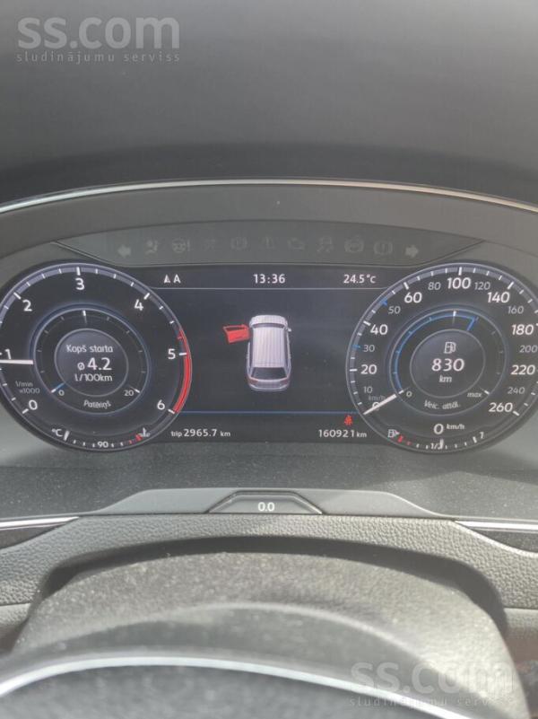 Grey Volkswagen Passat B8 2016 in Riga, with an engine capacity of 2.00 L and mileage of 161 thousand km for 9500 €, photo 8 on AUTOMOTO.COM.LV