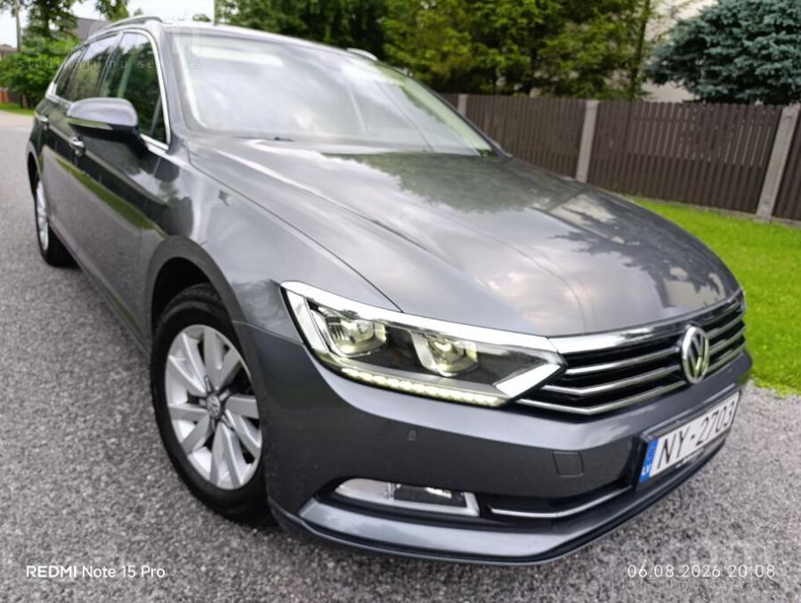 Grey Volkswagen Passat B8 2017 in Riga, with an engine capacity of 2.00 L and mileage of 252 thousand km for 9690 €, photo 6 on AUTOMOTO.COM.LV