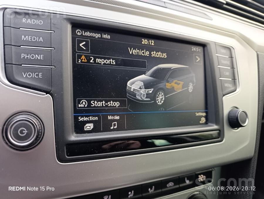 Grey Volkswagen Passat B8 2017 in Riga, with an engine capacity of 2.00 L and mileage of 252 thousand km for 9690 €, photo 26 on AUTOMOTO.COM.LV