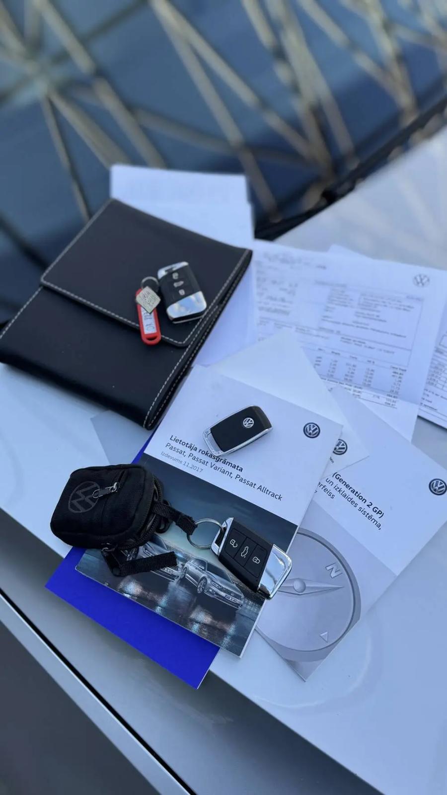 Grey Volkswagen Passat B8 2018 in Riga, with an engine capacity of 2.00 L and mileage of 217 thousand km for 14500 €, photo 32 on AUTOMOTO.COM.LV