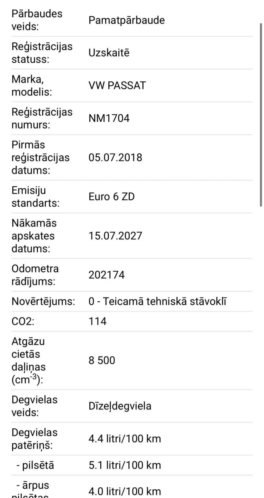 Grey Volkswagen Passat B8 2018 in Riga, with an engine capacity of 2.00 L and mileage of 217 thousand km for 14500 €, photo 33 on AUTOMOTO.COM.LV