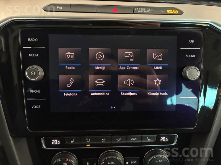 Grey Volkswagen Passat B8 2019 in Riga, with an engine capacity of 2.00 L and mileage of 214 thousand km for 13590 €, photo 14 on AUTOMOTO.COM.LV