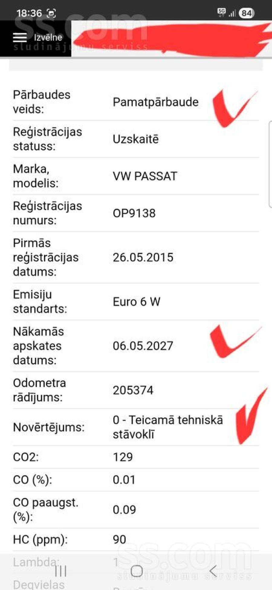 Красный Фольксваген Пассат Б8 2015 в Рига, объемом двигателя 1.80 л и пробегом 213 тыс. км за 9990 €, фото 10 на AUTOMOTO.COM.LV