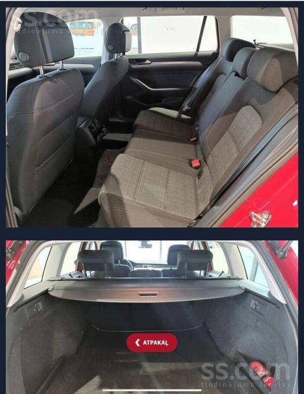 Sarkans Volkswagen Passat B8 2020 Rīga, ar dzinēja tilpumu 2.00 L un nobraukumu 97 tūkst. km par 20500 €, foto 9 vietnē AUTOMOTO.COM.LV