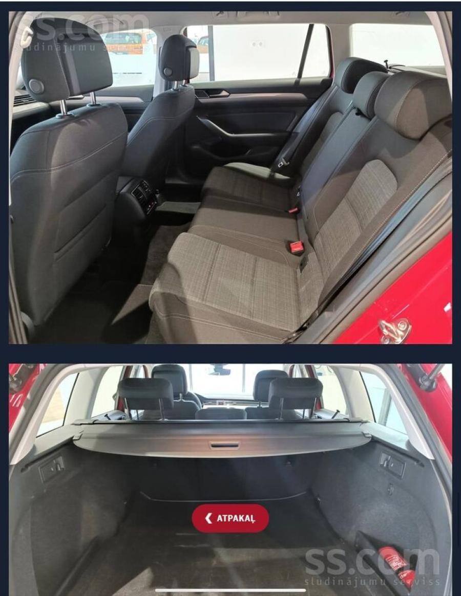 Red Volkswagen Passat B8 2020 in Riga, with an engine capacity of 2.00 L and mileage of 97 thousand km for 20500 €, photo 10 on AUTOMOTO.COM.LV