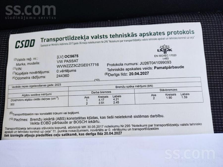 Volkswagen Passat B8 2015 Jūrmala, ar dzinēja tilpumu 2.00 L un nobraukumu 250 tūkst. km par 8995 €, foto 17 vietnē AUTOMOTO.COM.LV
