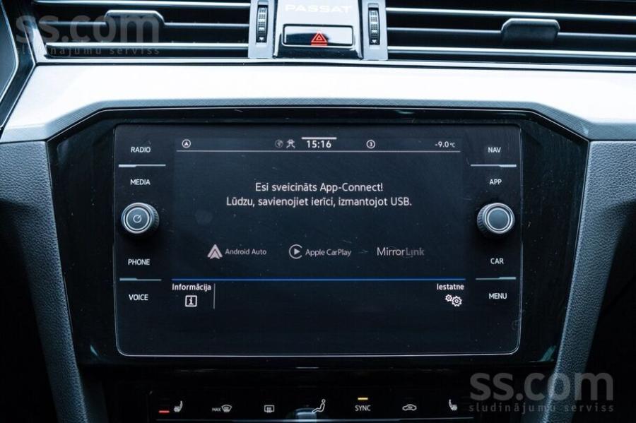 Volkswagen Passat B8 2020 Jelgava, ar dzinēja tilpumu 1.50 L un nobraukumu 106 tūkst. km par 17300 €, foto 13 vietnē AUTOMOTO.COM.LV